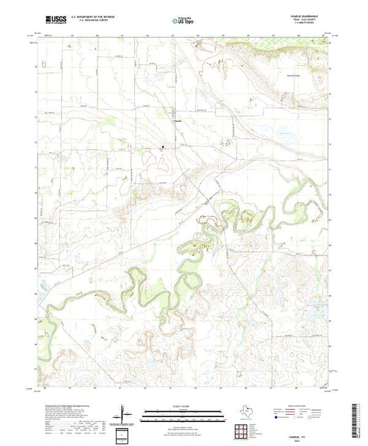US Topo 7.5-minute map for Charlie TX – American Map Store