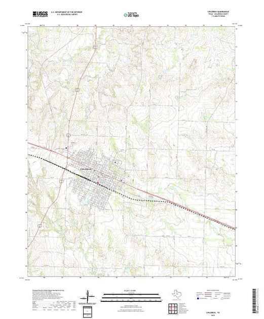 US Topo 7.5-minute map for Childress TX – American Map Store