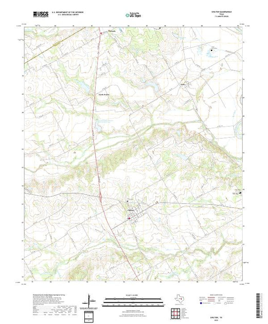 US Topo 7.5-minute map for Chilton TX – American Map Store