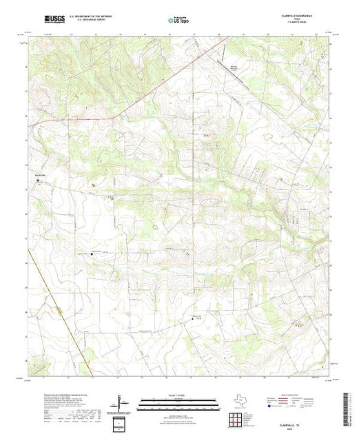 US Topo 7.5-minute map for Clareville TX – American Map Store