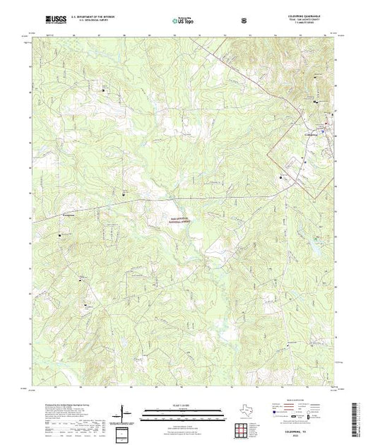 US Topo 7.5-minute map for Coldspring TX – American Map Store