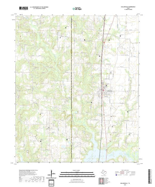 US Topo 7.5-minute map for Collinsville TX – American Map Store