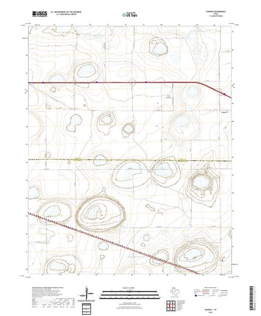 US Topo 7.5-minute map for Conway TX – American Map Store