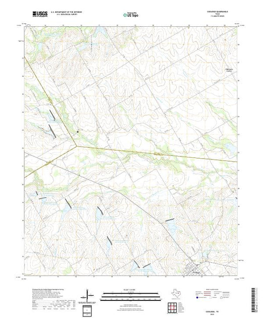 US Topo 7.5-minute map for Coolidge TX – American Map Store