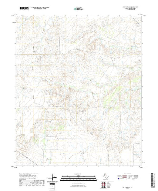 US Topo 7.5-minute map for Cope Branch TX – American Map Store
