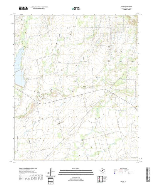 US Topo 7.5-minute map for Crews TX – American Map Store