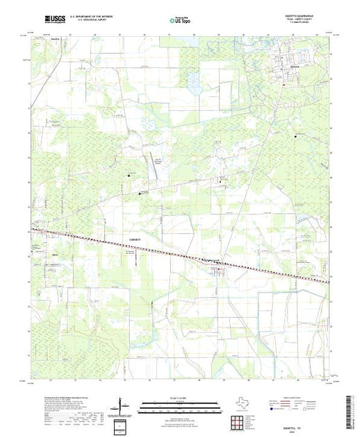 US Topo 7.5-minute map for Daisetta TX – American Map Store