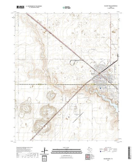 US Topo 7.5-minute map for Dalhart West TX – American Map Store