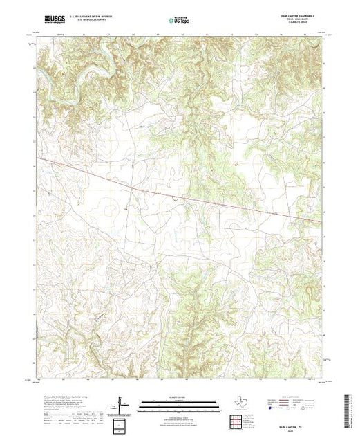 US Topo 7.5-minute map for Dark Canyon TX – American Map Store