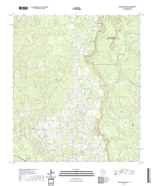 US Topo 7.5-minute map for Deserter Baygall TX – American Map Store