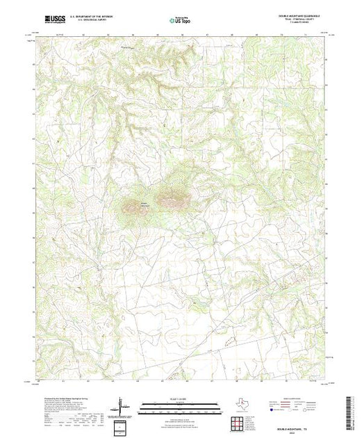 US Topo 7.5-minute map for Double Mountains TX – American Map Store