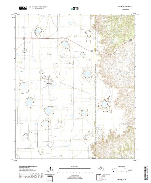US Topo 7.5-minute map for Dougherty TX – American Map Store