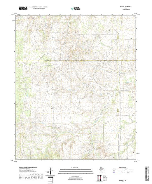 US Topo 7.5-minute map for Dumont TX – American Map Store