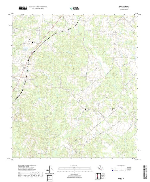 US Topo 7.5-minute map for Edgar TX – American Map Store