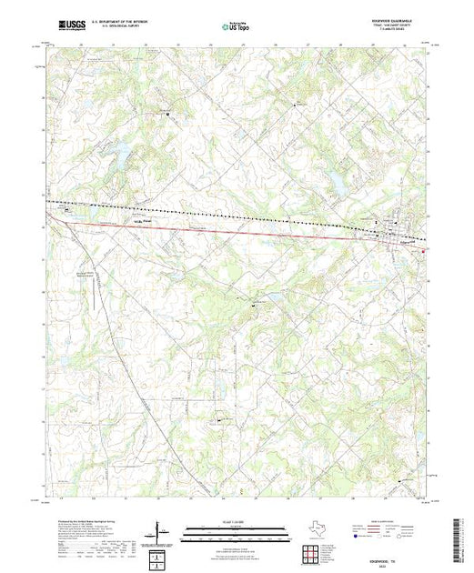 US Topo 7.5-minute map for Edgewood TX – American Map Store