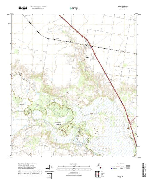 US Topo 7.5-minute map for Edroy TX – American Map Store