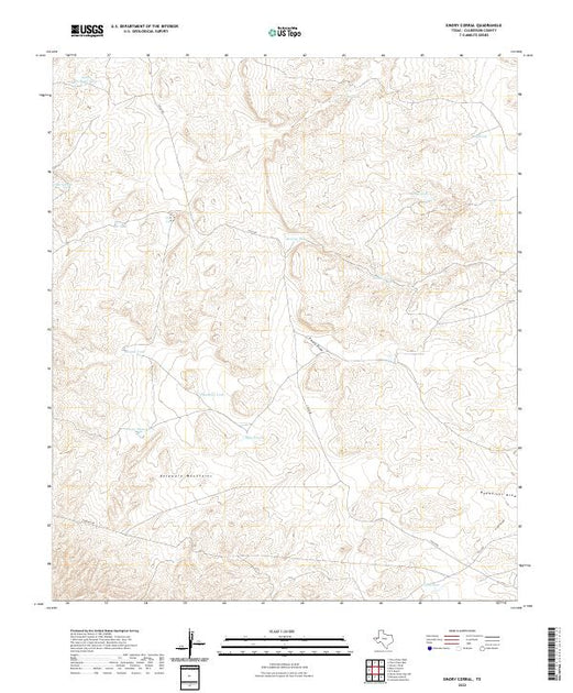 US Topo 7.5-minute map for Emory Corral TX – American Map Store