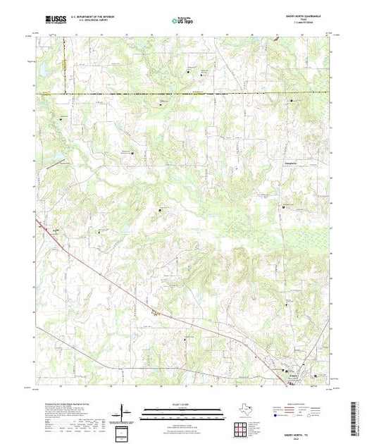 US Topo 7.5-minute map for Emory North TX – American Map Store