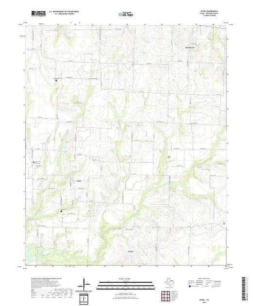 US Topo 7.5-minute map for Ethel TX – American Map Store