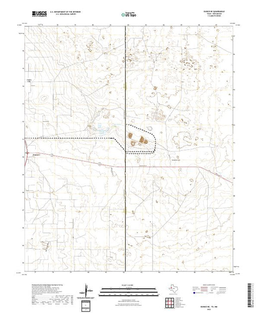 US Topo 7.5-minute map for Eunice NE TXNM – American Map Store