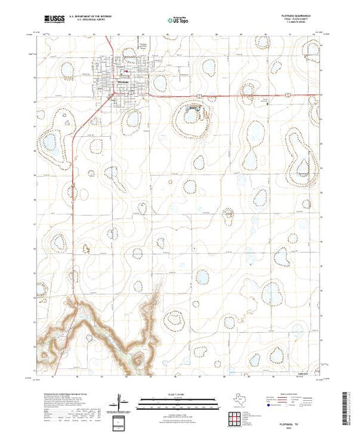 US Topo 7.5-minute map for Floydada TX – American Map Store
