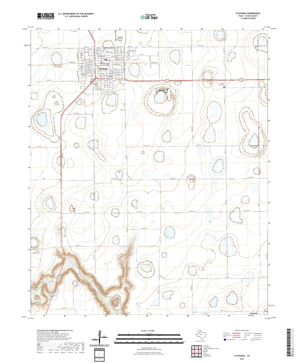 US Topo 7.5-minute map for Floydada TX – American Map Store