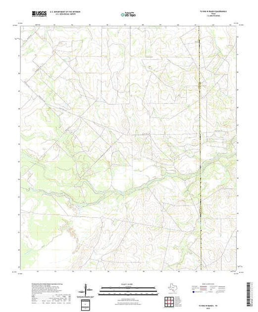 US Topo 7.5-minute map for Flying W Ranch TX – American Map Store