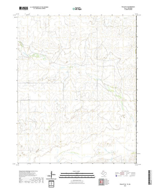 US Topo 7.5-minute map for Follett SE TXOK – American Map Store