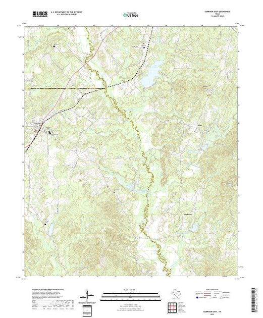 US Topo 7.5-minute map for Garrison East TX – American Map Store