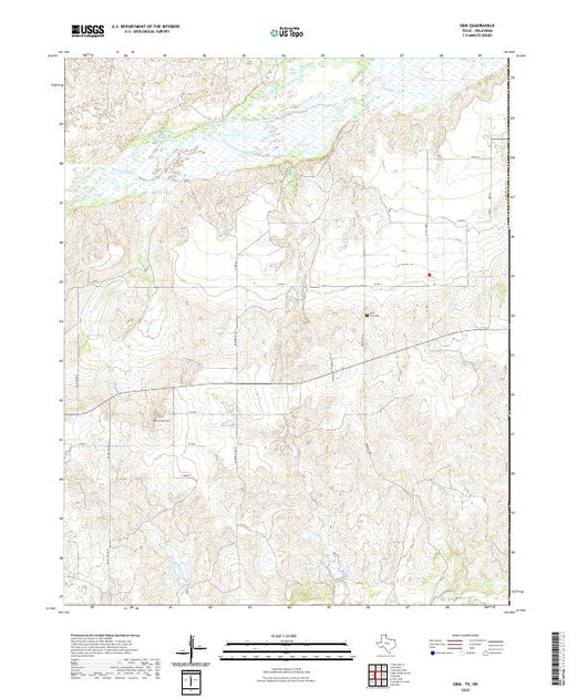 US Topo 7.5-minute map for Gem TXOK – American Map Store