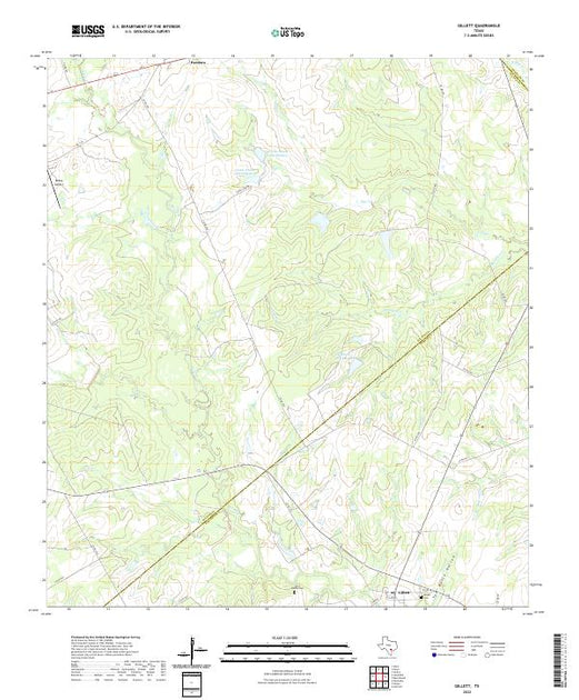 US Topo 7.5-minute map for Gillett TX – American Map Store