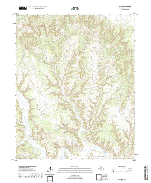 US Topo 7.5-minute map for Gip Creek TX – American Map Store