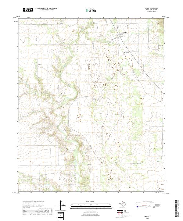 US Topo 7.5-minute map for Girard TX – American Map Store