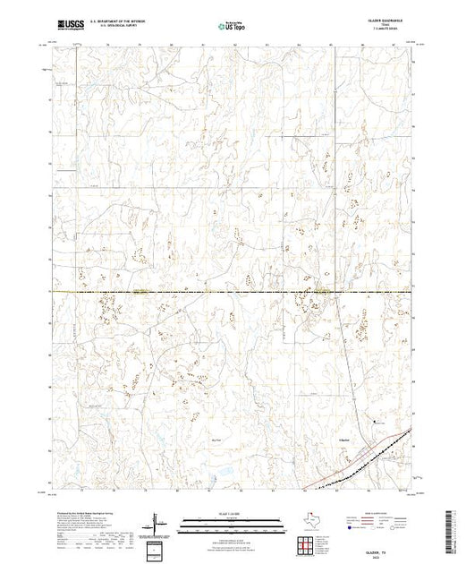 US Topo 7.5-minute map for Glazier TX – American Map Store