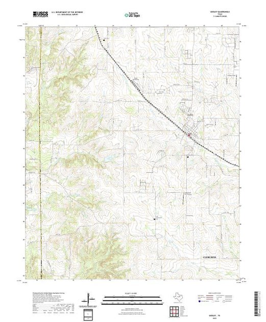 US Topo 7.5-minute map for Godley TX – American Map Store