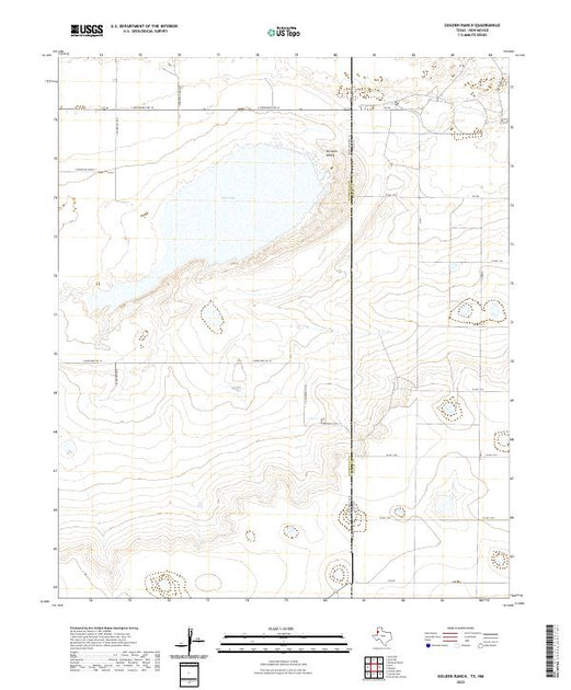 US Topo 7.5-minute map for Golden Ranch TXNM – American Map Store