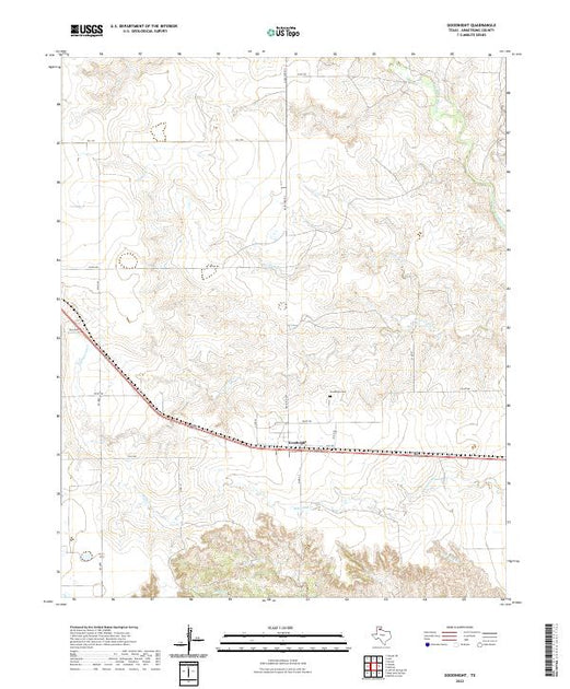 US Topo 7.5-minute map for Goodnight TX – American Map Store