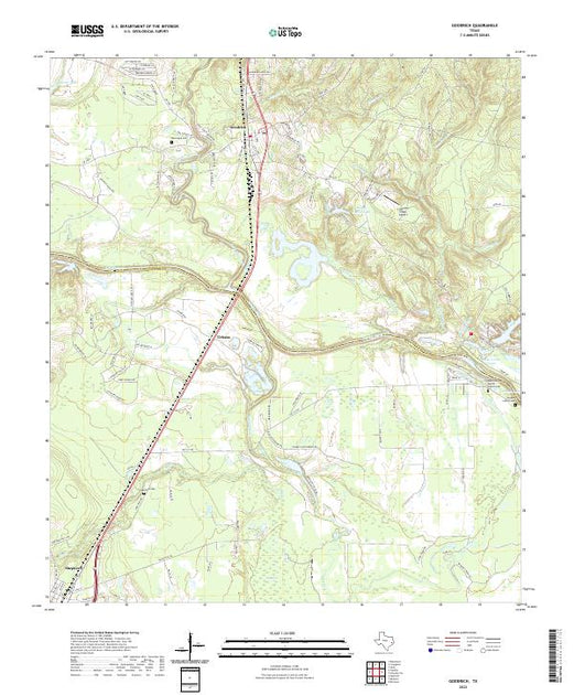 US Topo 7.5-minute map for Goodrich TX – American Map Store