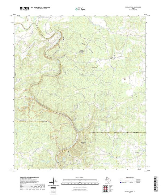 US Topo 7.5-minute map for Gorman Falls TX – American Map Store