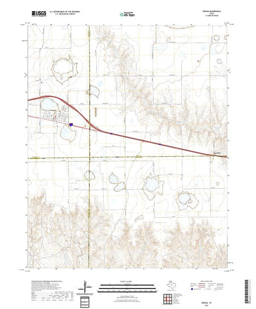 US Topo 7.5-minute map for Groom TX – American Map Store