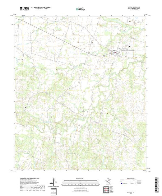 US Topo 7.5-minute map for Gustine TX – American Map Store