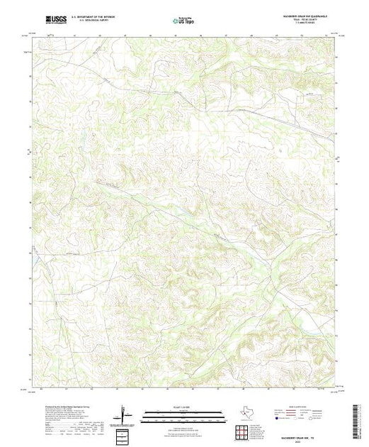US Topo 7.5-minute map for Hackberry Draw NW TX – American Map Store