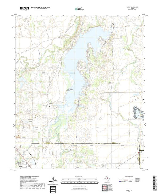 US Topo 7.5-minute map for Hamby TX – American Map Store