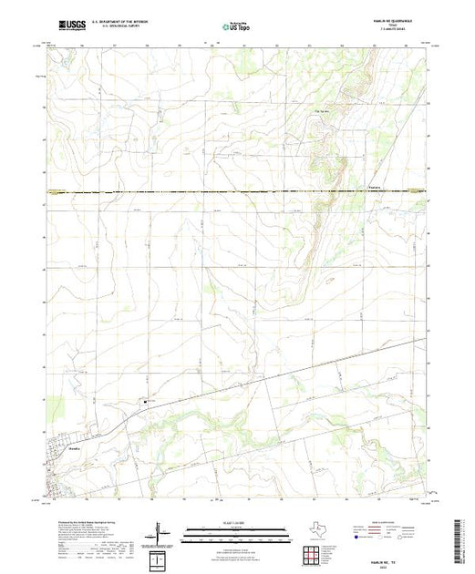 US Topo 7.5-minute map for Hamlin NE TX – American Map Store