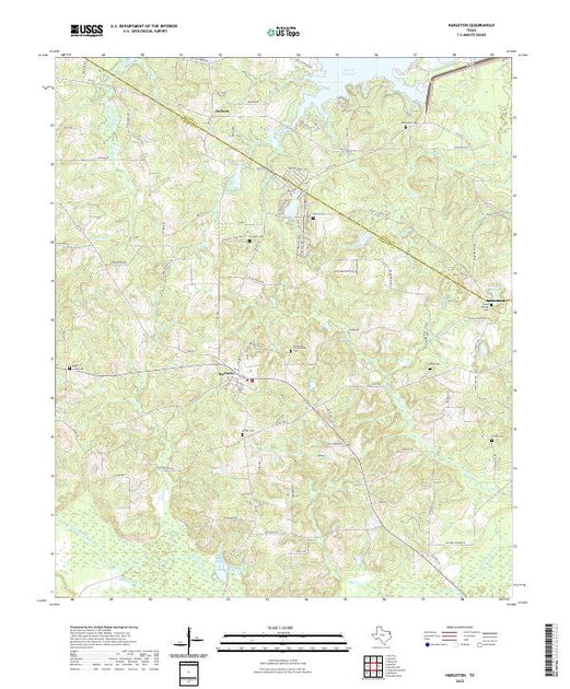 US Topo 7.5-minute map for Harleton TX – American Map Store