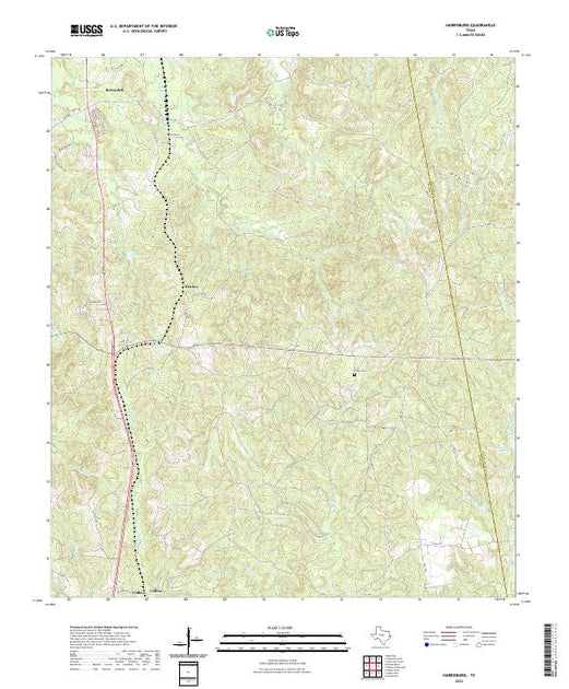 US Topo 7.5-minute map for Harrisburg TX – American Map Store