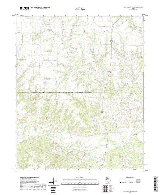 US Topo 7.5-minute map for Hell Roaring Creek TX – American Map Store