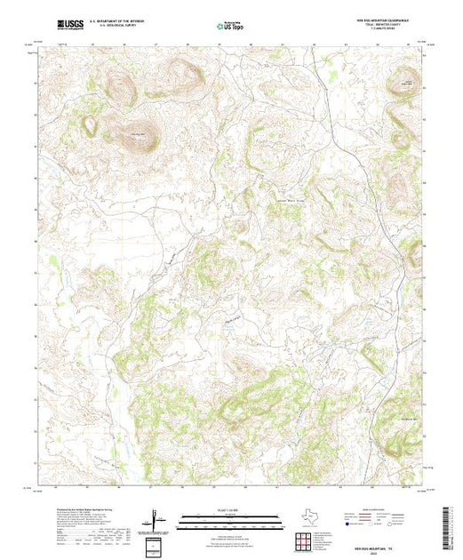 US Topo 7.5-minute map for Hen Egg Mountain TX – American Map Store
