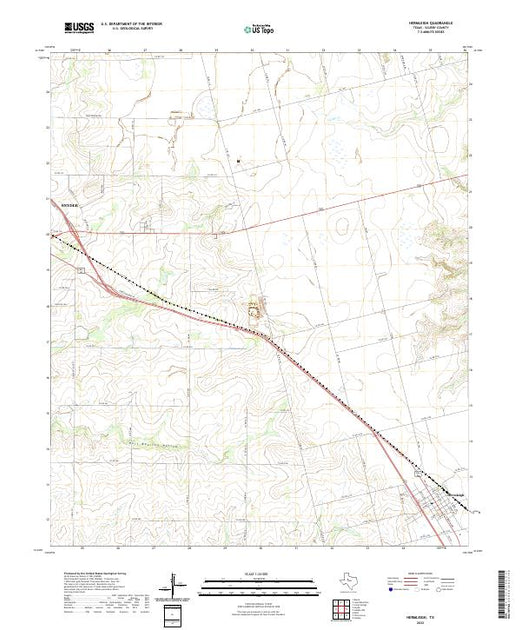 US Topo 7.5-minute map for Hermleigh TX – American Map Store