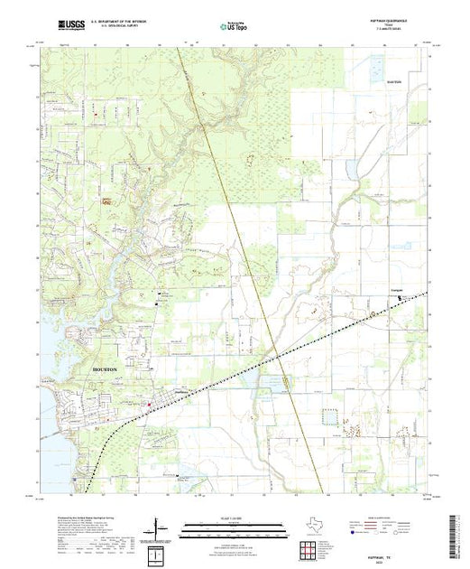 US Topo 7.5-minute map for Huffman TX – American Map Store